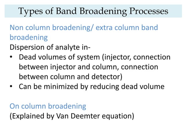 Van deemter equation | PPTX | Chemistry | Science