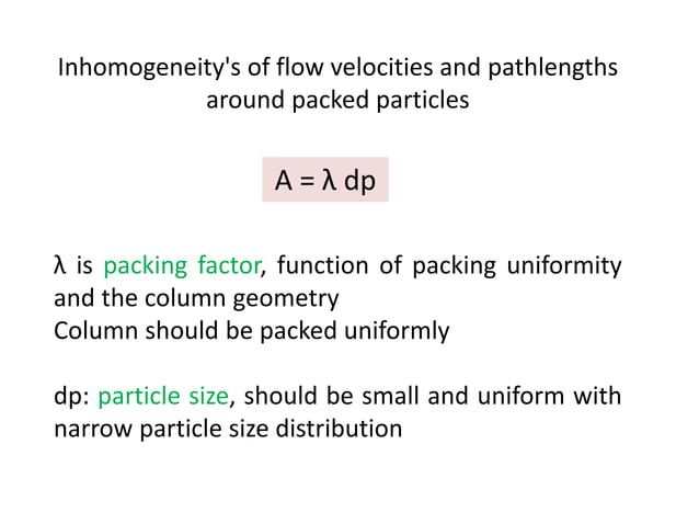 Van Deemter Equation Pptx Chemistry Science