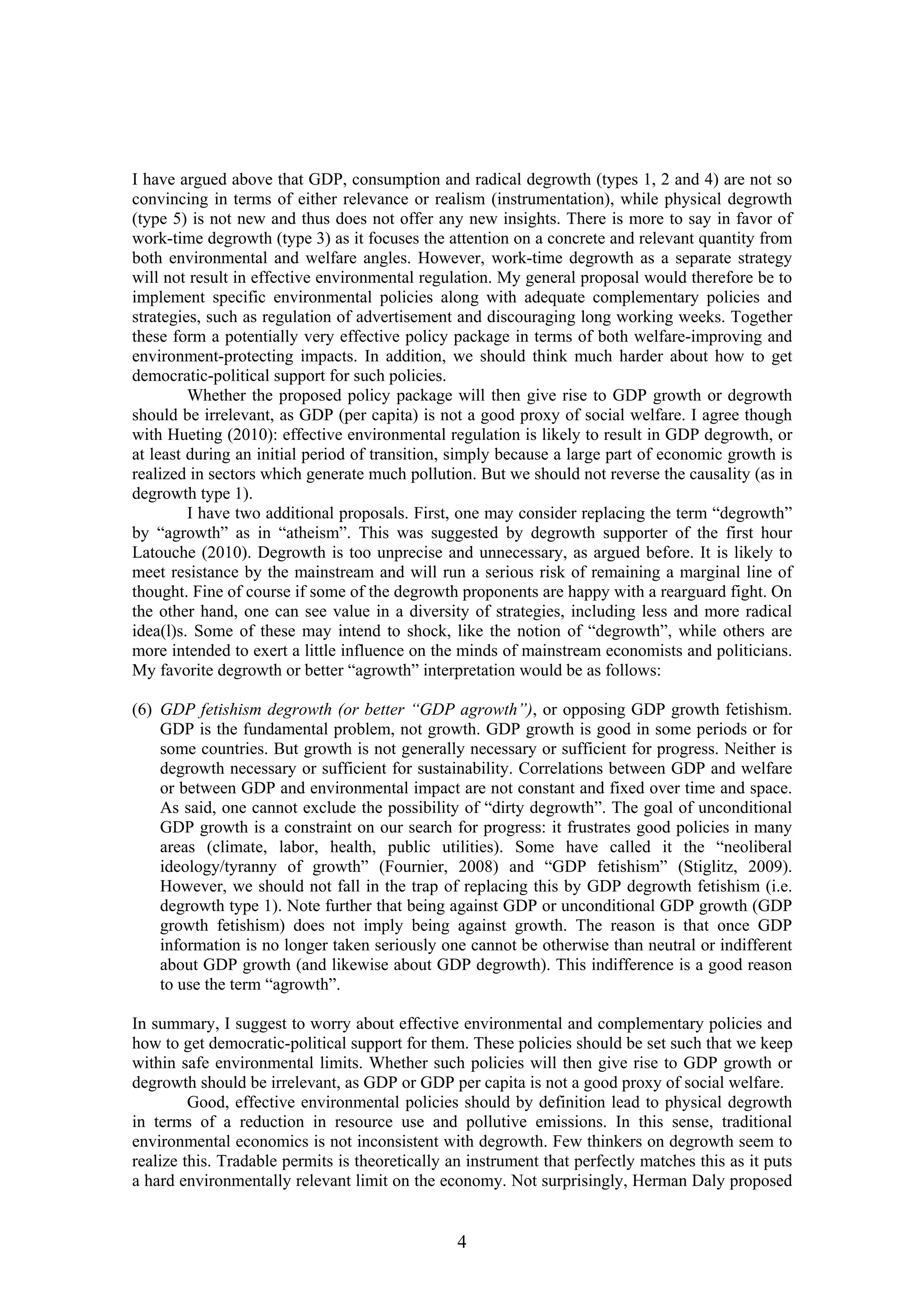 Six types of “degrowth” and a plea for “agrowth” | PDF
