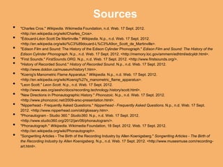 The Phonautograph: A Brief History | PPTX