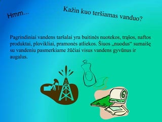 Vandens taršos bioindikatoriai | PPTX