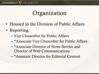 Vanderbilt newsroom structure | PPT