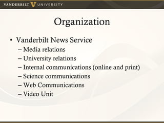 Vanderbilt newsroom structure | PPT