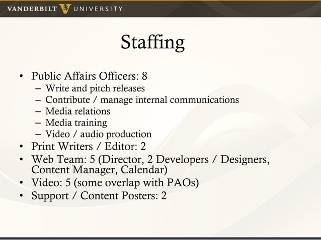 Vanderbilt newsroom structure | PPT
