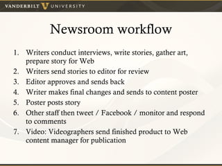 Vanderbilt newsroom structure | PPT
