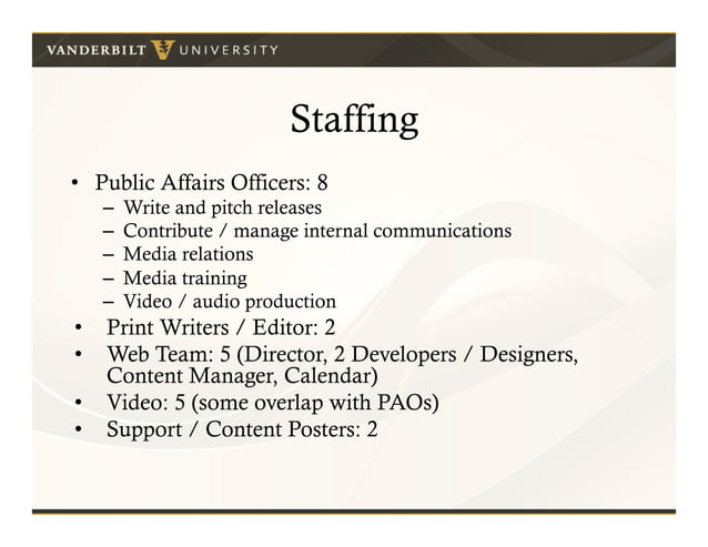 Vanderbilt newsroom structure | PDF