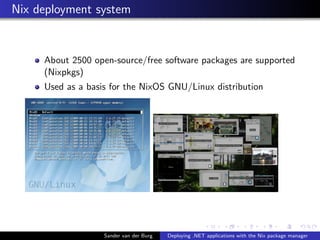 Deploying .NET applications with the Nix package manager | PPT