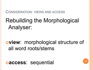 Towards the implementation of a refined data model for a Zulu machine ...