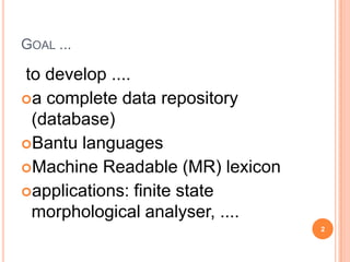 Towards the implementation of a refined data model for a Zulu machine ...