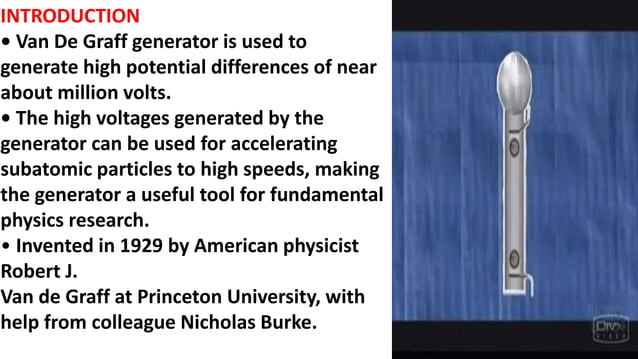 VandE GRAFF generator | PPTX | Physics | Science