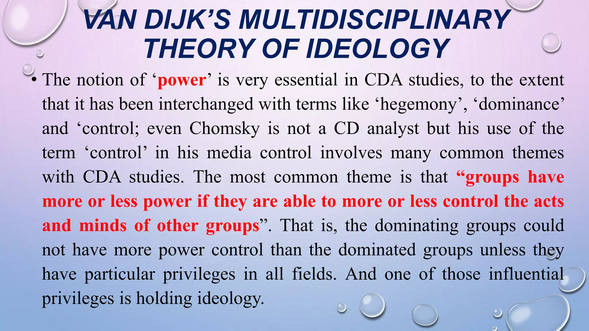 van Dijk's interdisciplinary theory of ideology.pptx