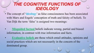 van Dijk's interdisciplinary theory of ideology.pptx