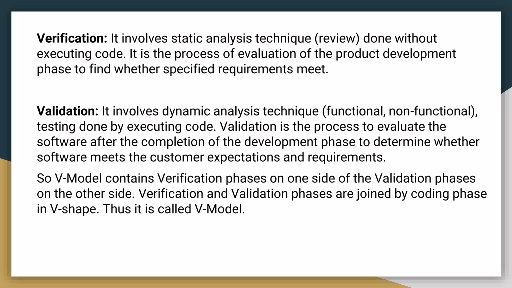 V and v model | PPTX