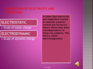 electrostatics;part 1 by vandana mishra | PPTX
