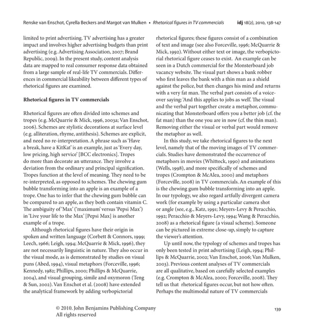 Rhetorical figures in TV commercials | PDF