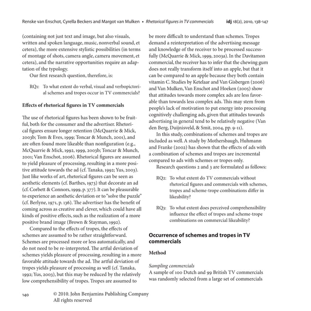 Rhetorical figures in TV commercials | PDF