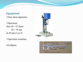 Vane shear test | PPTX