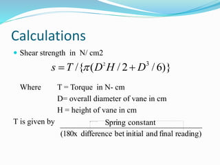Vane shear test | PPTX