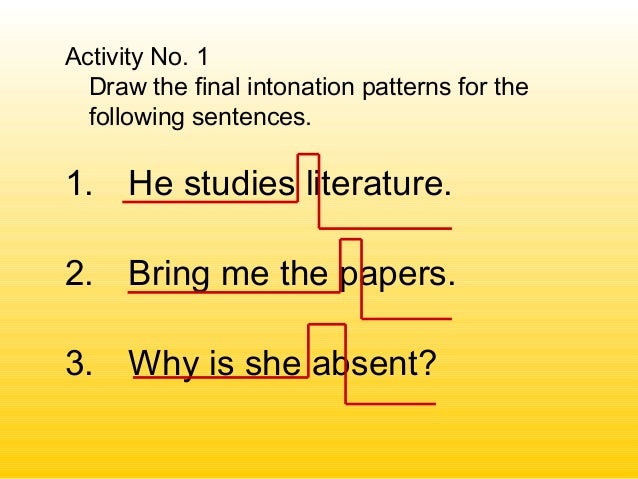 Final Intonation Patterns
