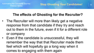 Automating the Candidate Journey: Stop Ghosting Your Candidates! | PPT