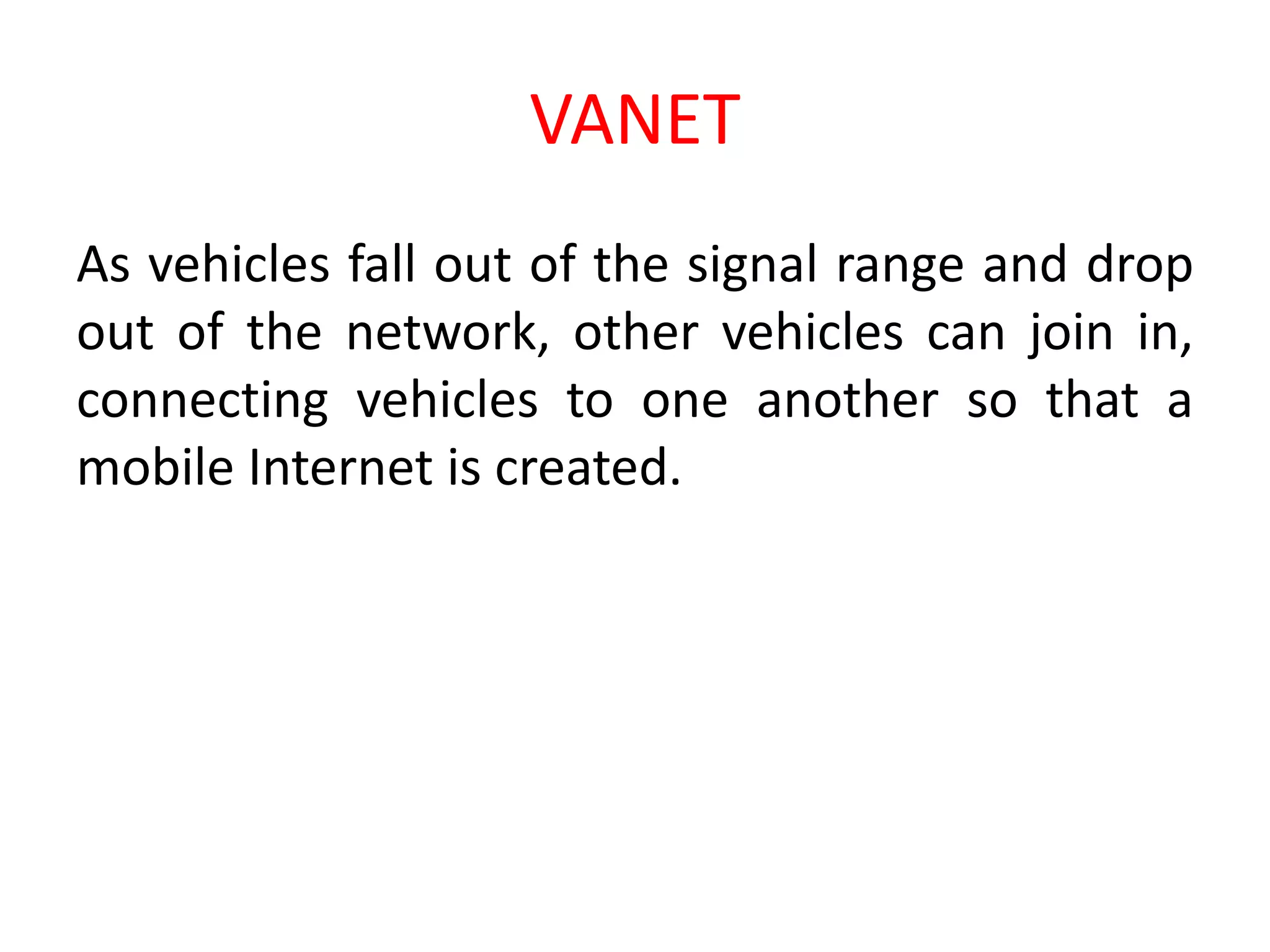 VANET in Mobile Computing | PPTX | Computer Networking | Computing
