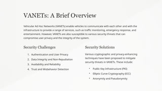 Basic Concept of VANET-Security-Challenges-and-Solutions | PPTX