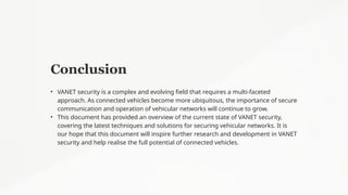 Basic Concept of VANET-Security-Challenges-and-Solutions | PPTX