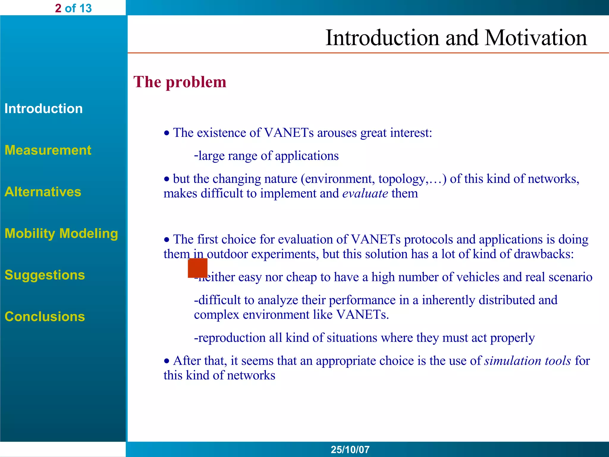 VANET Simulation - Jamal Toutouh | PPT | Computer Networking | Computing