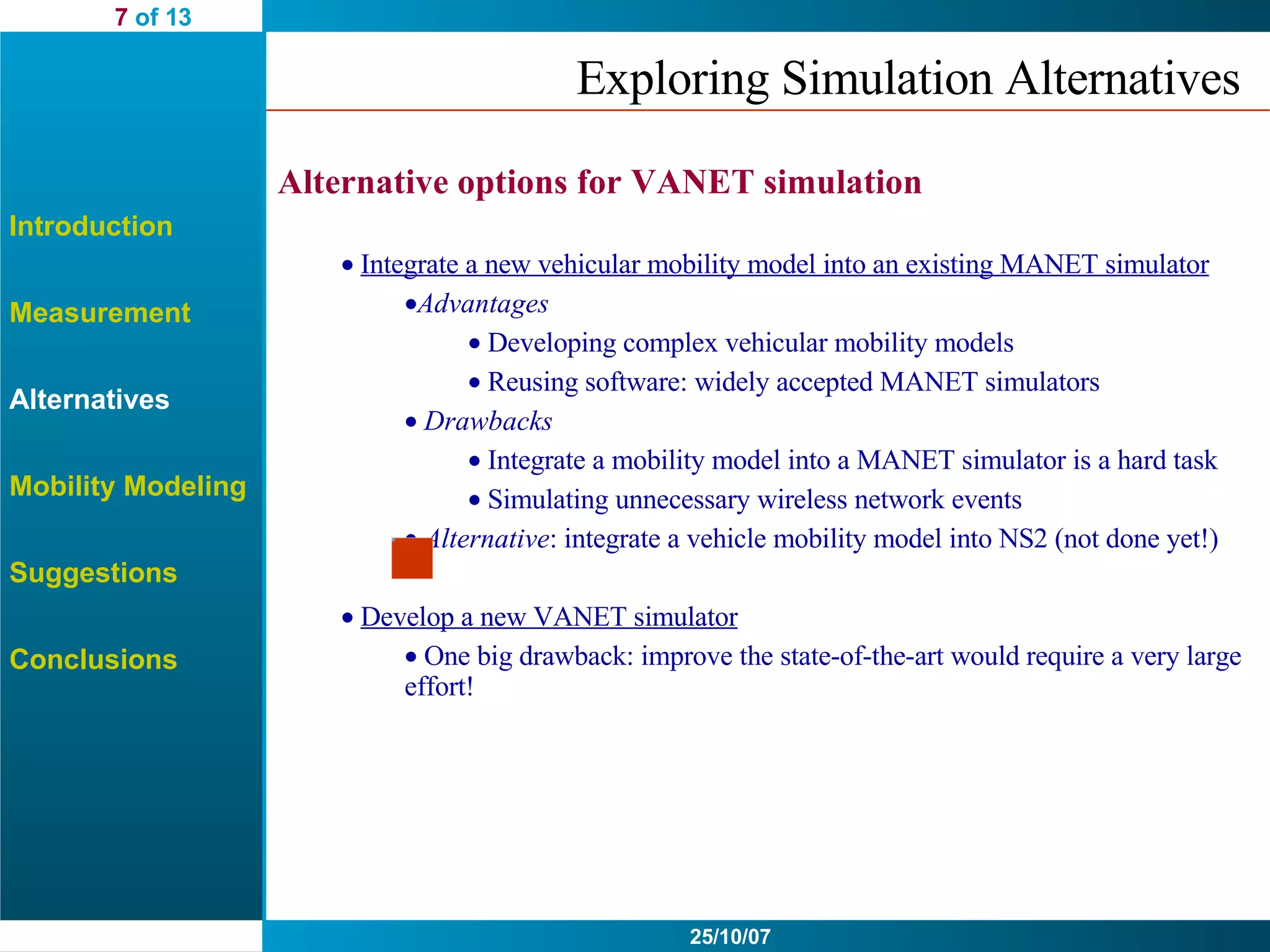 VANET Simulation - Jamal Toutouh | PPT | Computer Networking | Computing