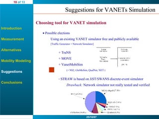 VANET Simulation - Jamal Toutouh | PPT | Computer Networking | Computing