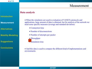 VANET Simulation - Jamal Toutouh | PPT | Computer Networking | Computing
