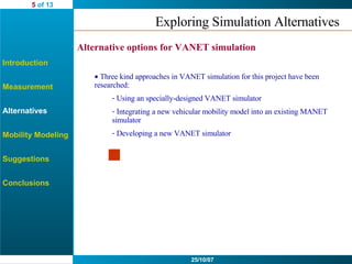 VANET Simulation - Jamal Toutouh | PPT | Computer Networking | Computing