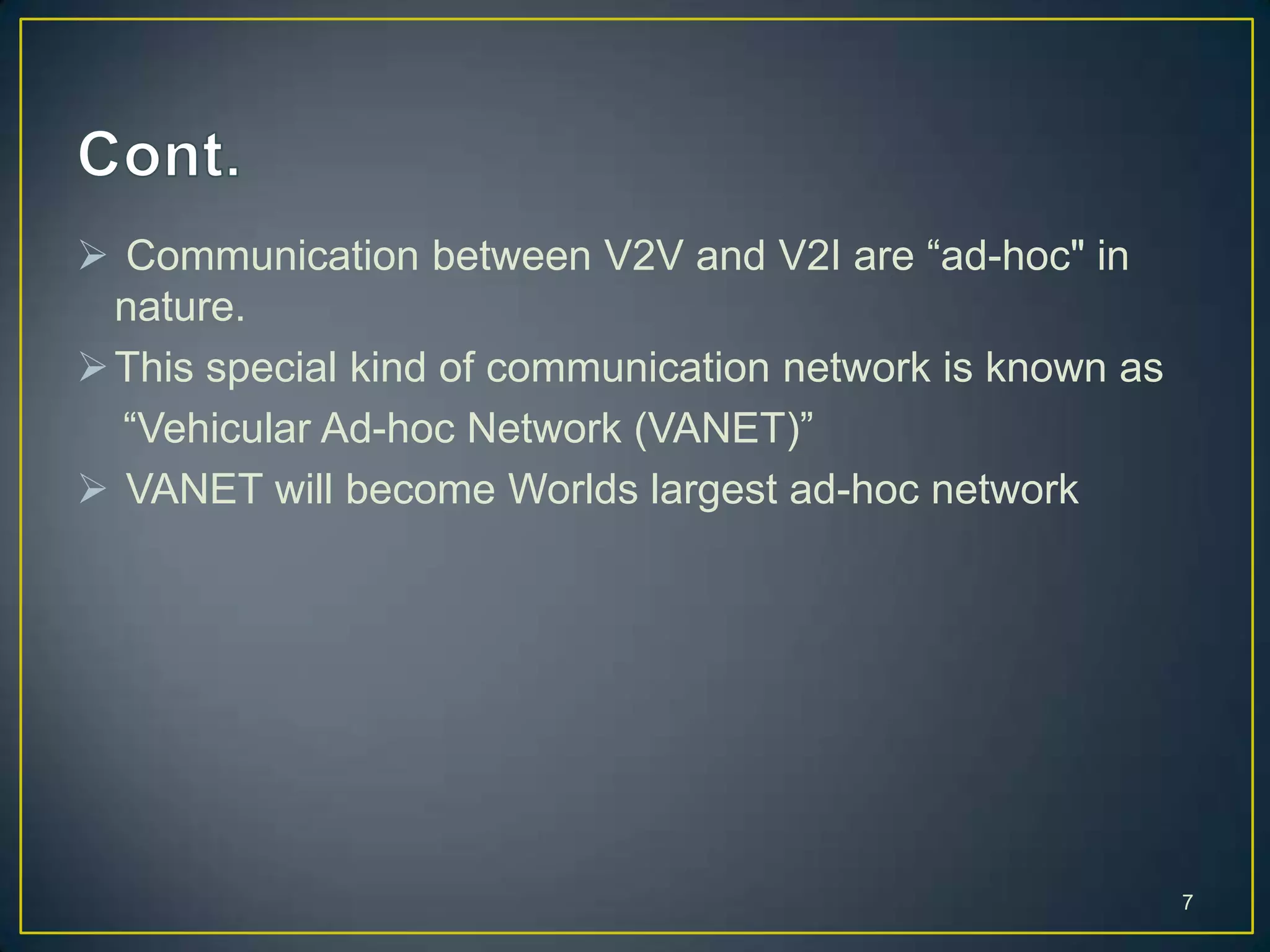 Vanet ppt | PPTX
