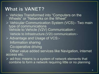 Vanet ppt | PPTX
