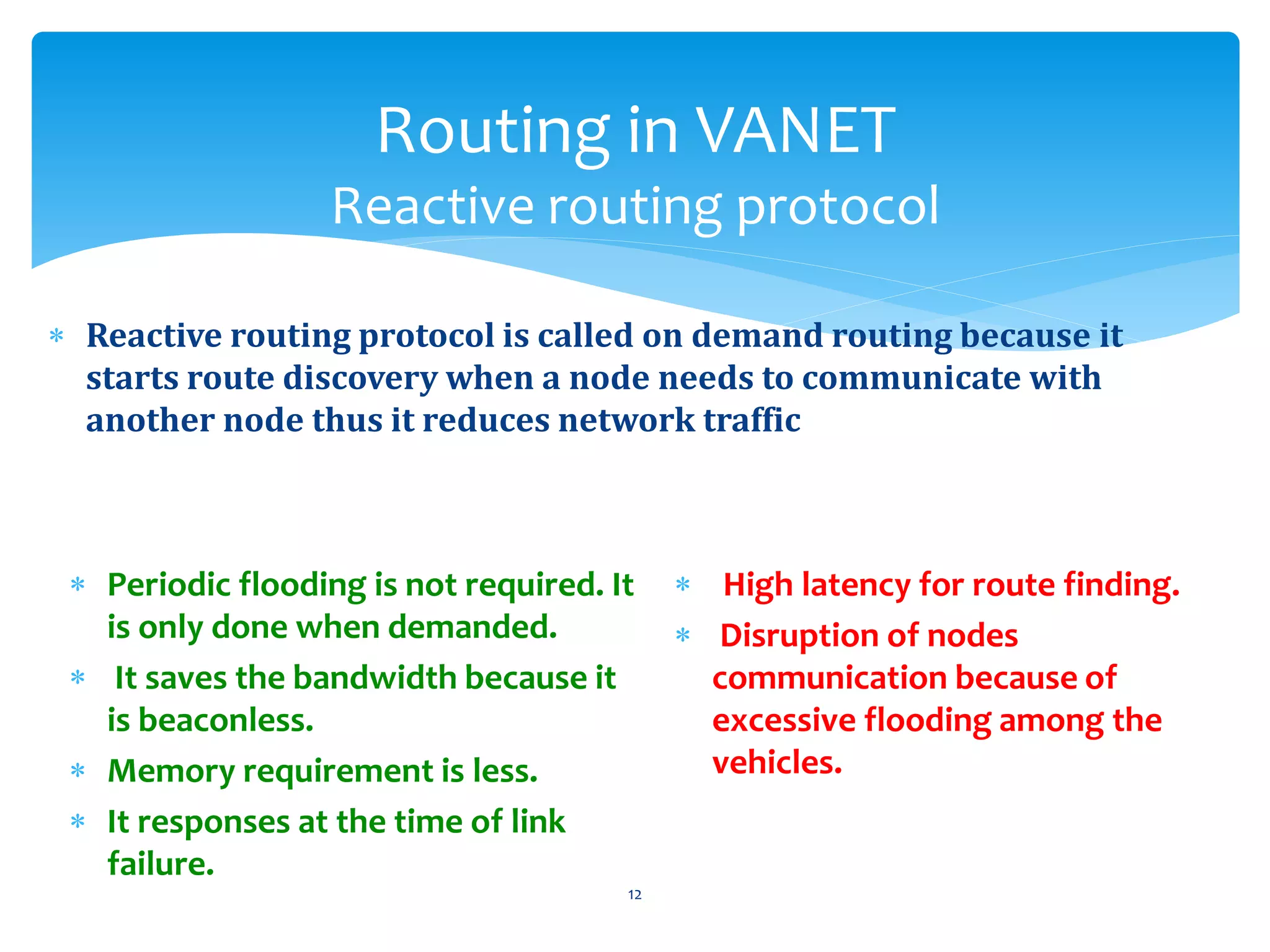 Vanet Routing Protocols Issues And Challenges Pptx
