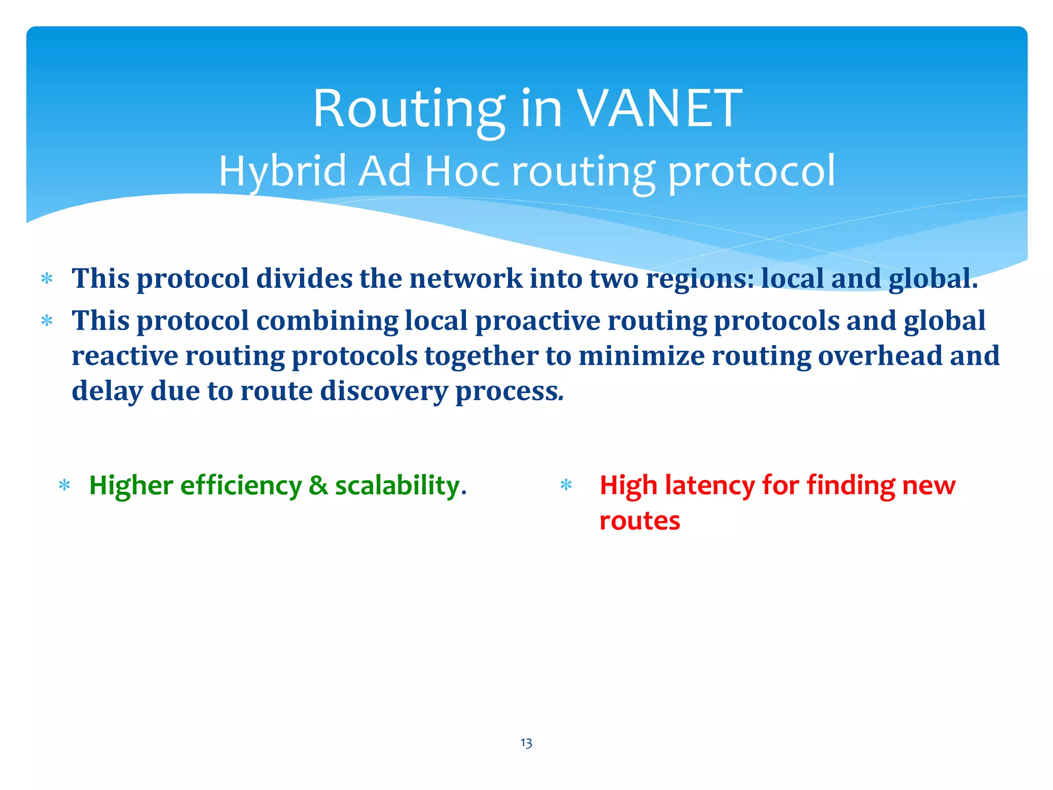 Vanet Routing Protocols Issues And Challenges Pptx