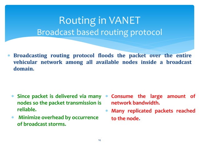 Vanet routing protocols issues and challenges | PPTX