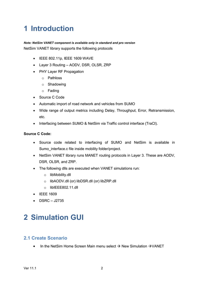 NetSim VANET User Manual | PDF