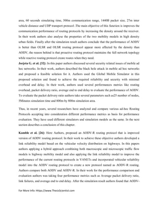 Aodv routing protocol implementation design | PDF