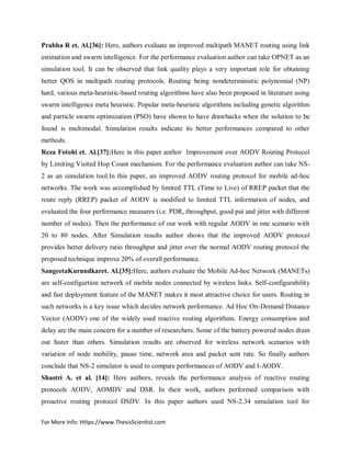 Aodv routing protocol implementation design | PDF
