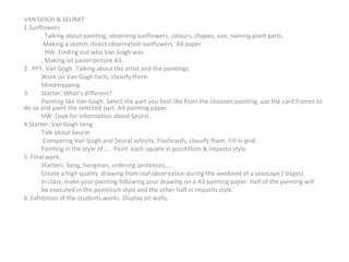 Van gogh project | PPT | Painting | Arts and Crafts