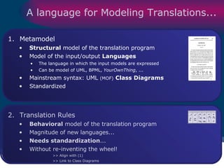 Model-driven Development of Model Transformations | PPT