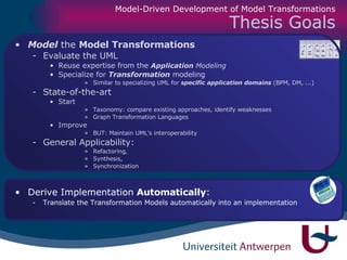 Model-driven Development of Model Transformations | PPT