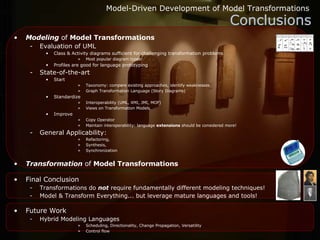 Model-driven Development of Model Transformations | PPT