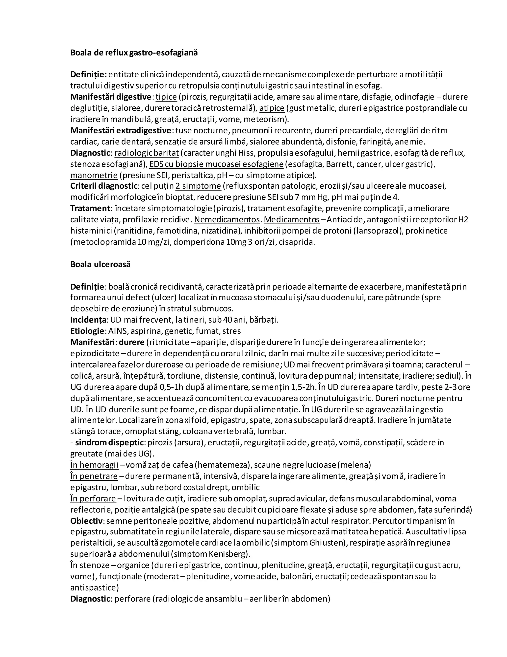 Gastroenterologie: Răspunsuri pe scurt | DOCX