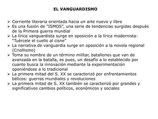 Vanguardia origen, el boom y post vanguardia | PPTX