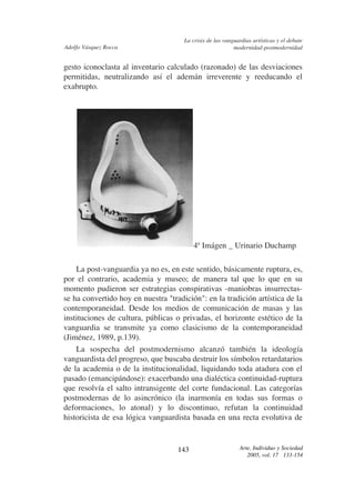 Vanguardias Modernidad Y Posmodernidad | PDF
