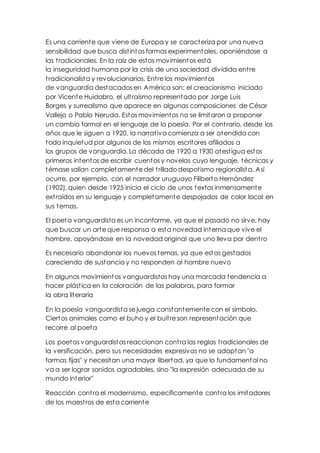 Vanguardismo en Venezuela | DOCX