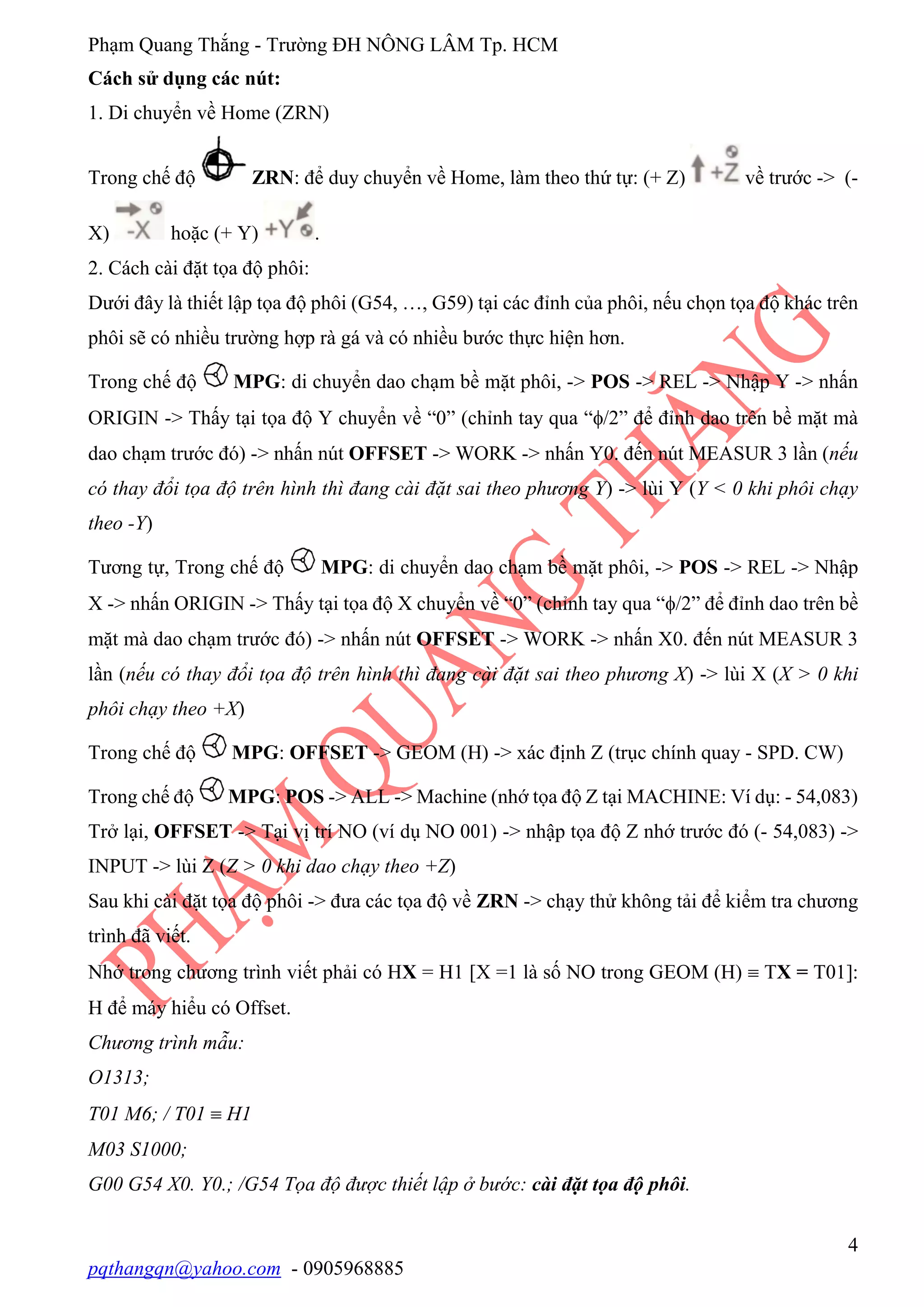 Van hanh may phay | PDF