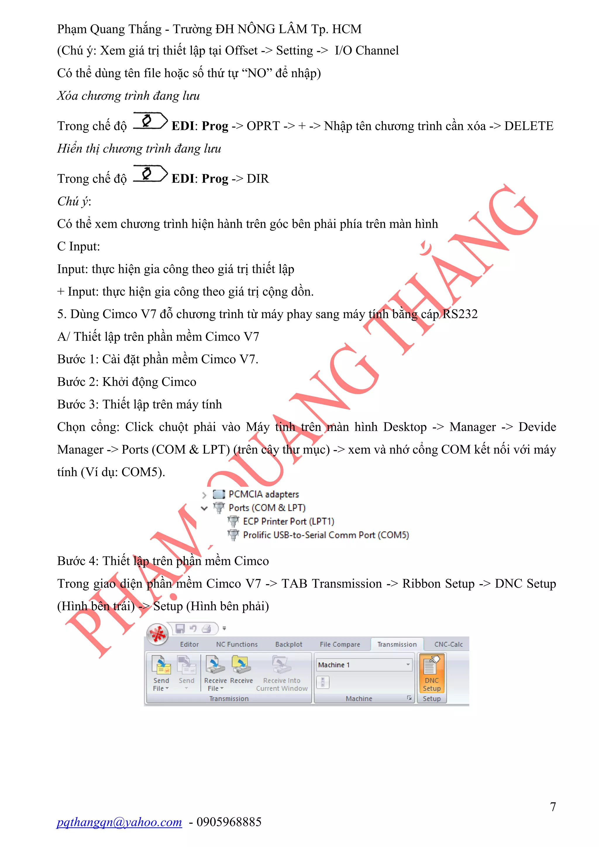 Van hanh may phay | PDF